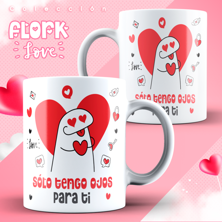 Plantillas para tazas de Amor Flork - 10 Diseños