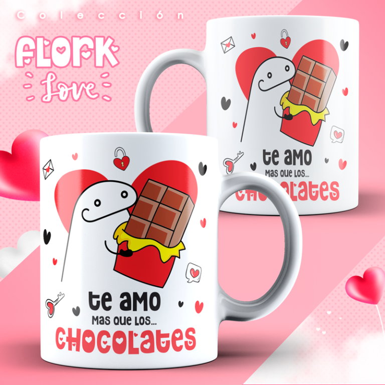 Plantillas para tazas de Amor Flork - 10 Diseños